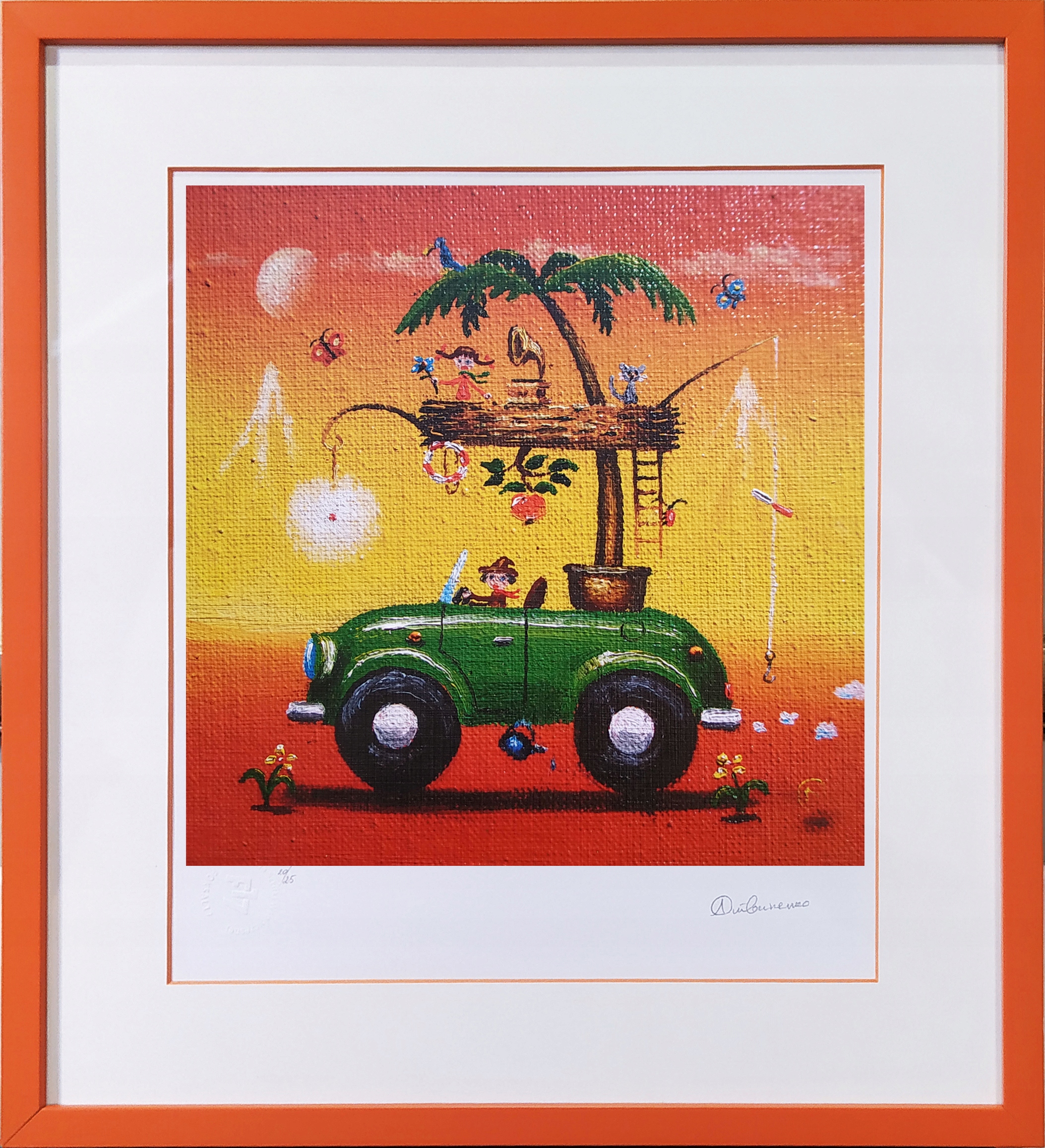 Oleg Litvinenko Inkografie s názvem Zelené autíčko, • Ceny, Recenze - Allegro