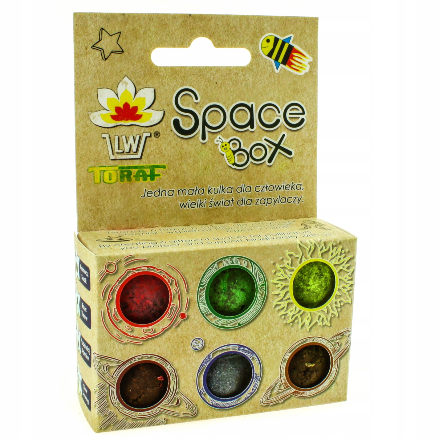 SPACE BOX BOMBY NASIENNE KWIATOWE 6 KUL KAŻDA Z MIESZANKĄ KWIATÓW I ...