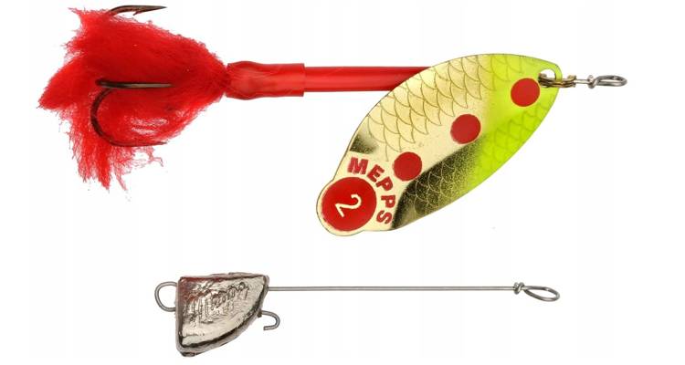 D - Błystka Mepps LUSOX FLUO złoty / seledynowy nr - 5907377725756 ...