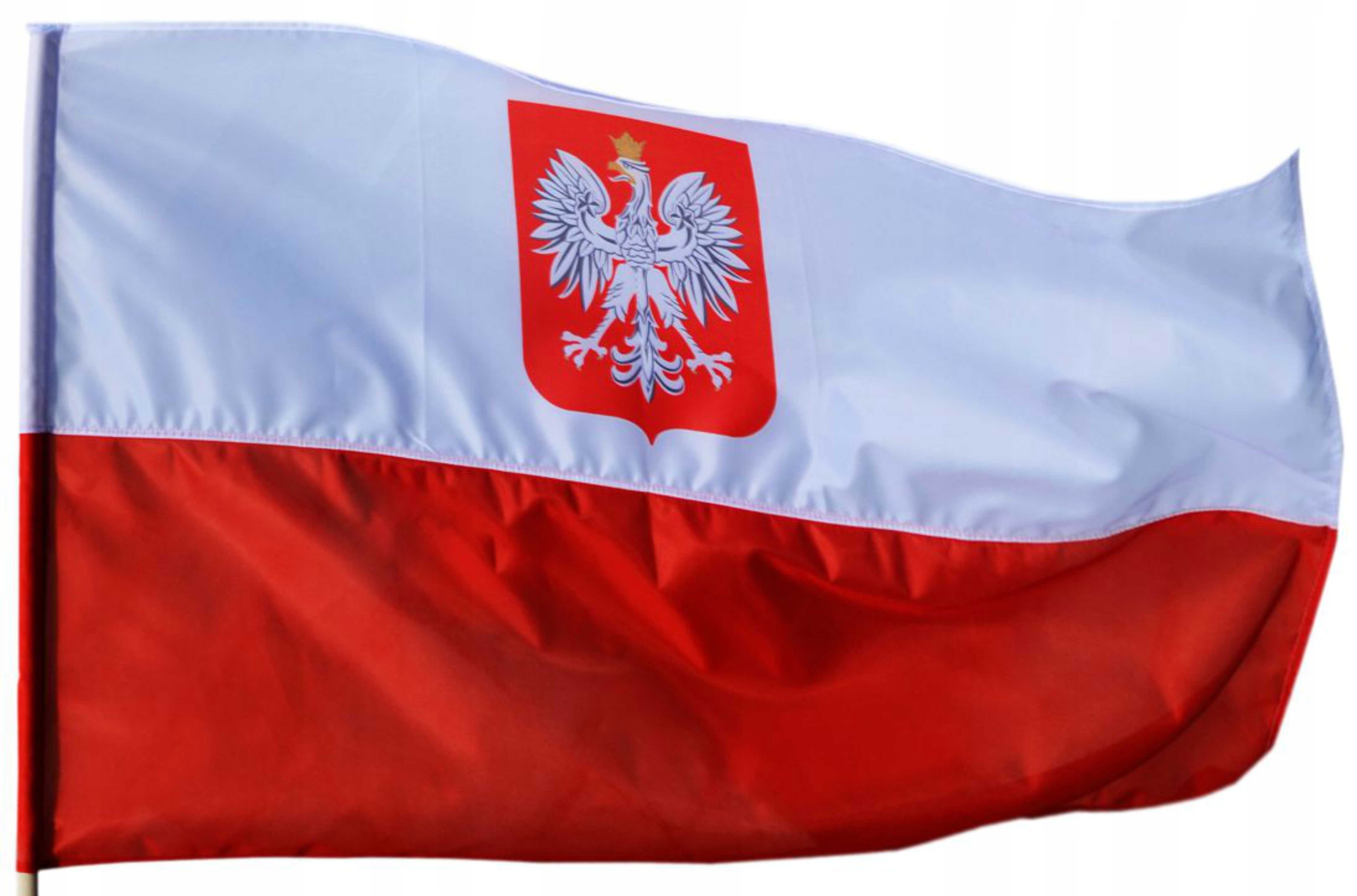 Flaga Polska Bandera z godłem Flagi Polski 400x150cm (5904157603662 ...