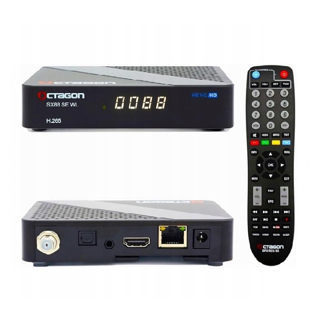 Urządzenie multimedialne Octagon SX88 SE WL IP Linux Satellite Receiver ...