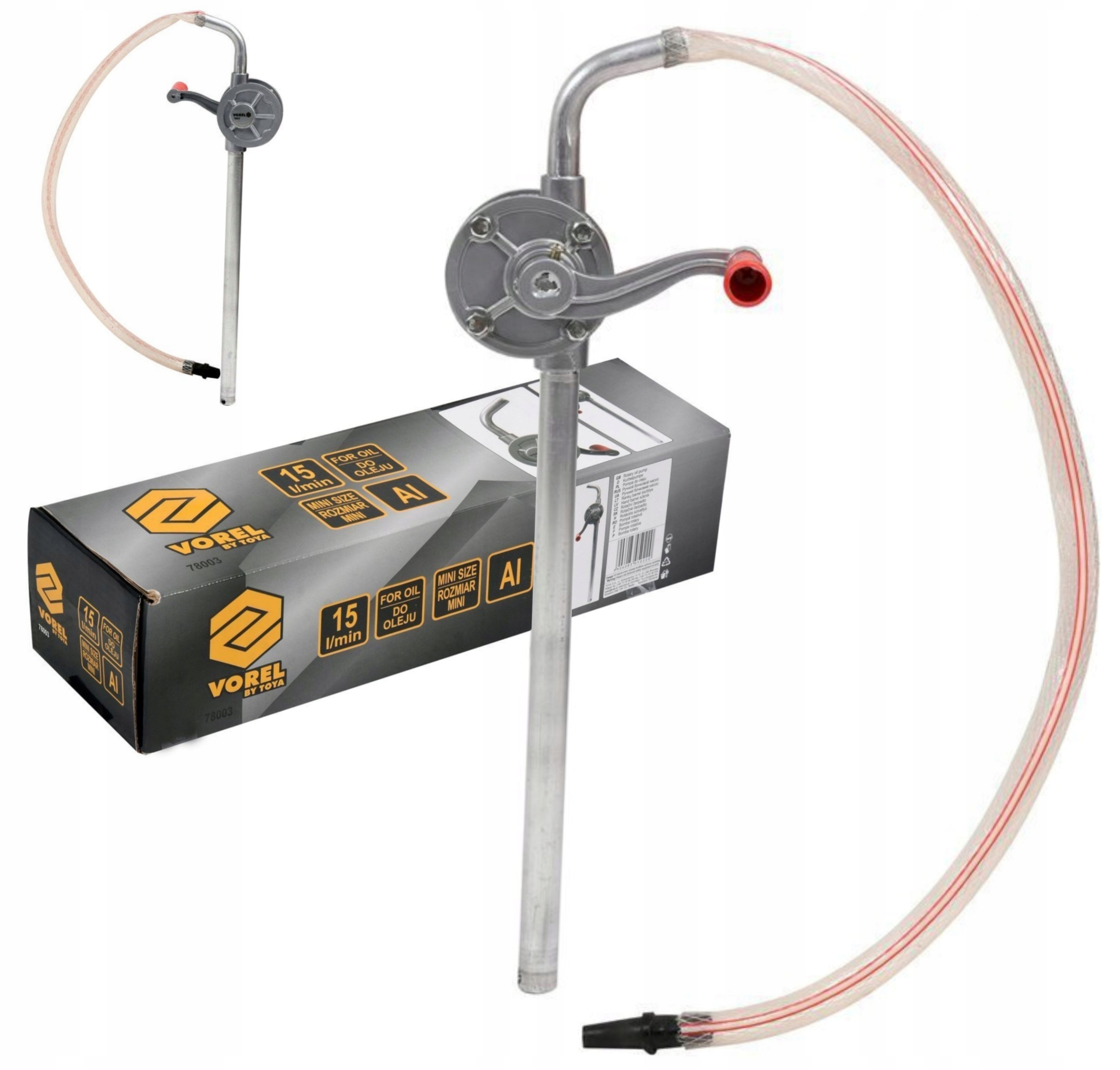 Mini pompa ręczna do oleju aluminiowa 78003 vorel 5906083050220 za 38 ...