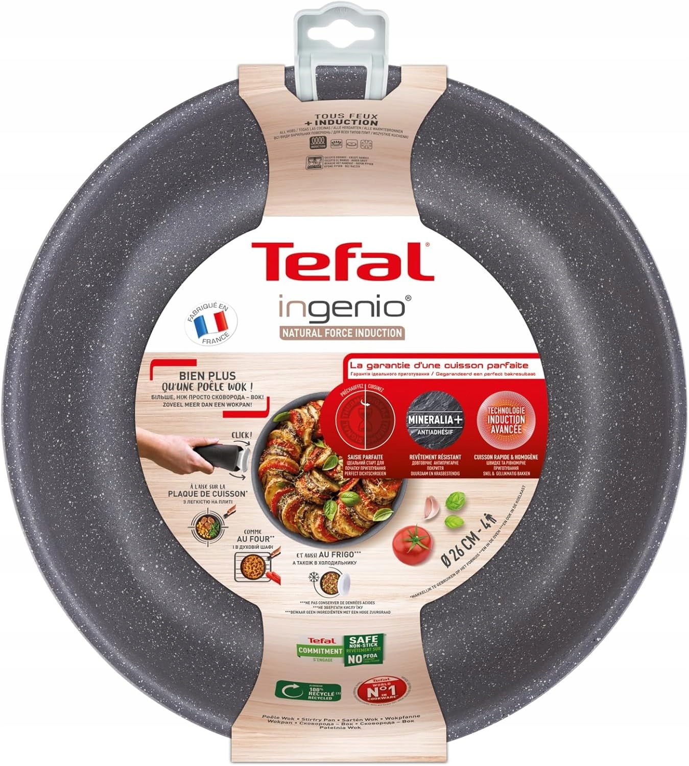 TEFAL INGENIO PATELNIA WOK 26CM INDUKCJA 160786 • Cena, Opinie • Patelnie 17546153234 • Allegro