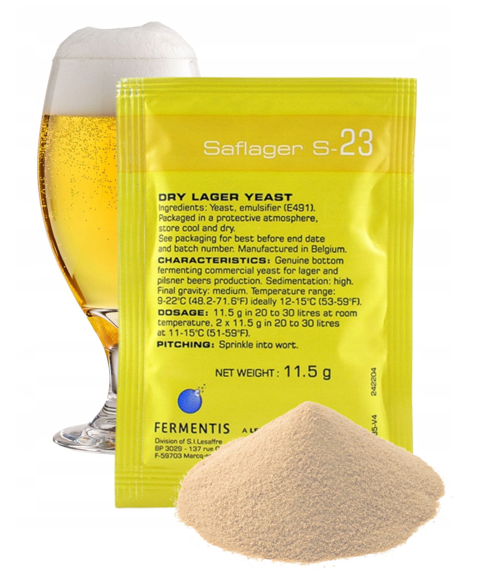 Drożdże Piwowarskie Fermentis Saflager S-23 11,5g 13439398557 - Allegro.pl Drożdże Piwowarskie Fermentis Saflager S-23 11,5g 13439398557 - Allegro.pl