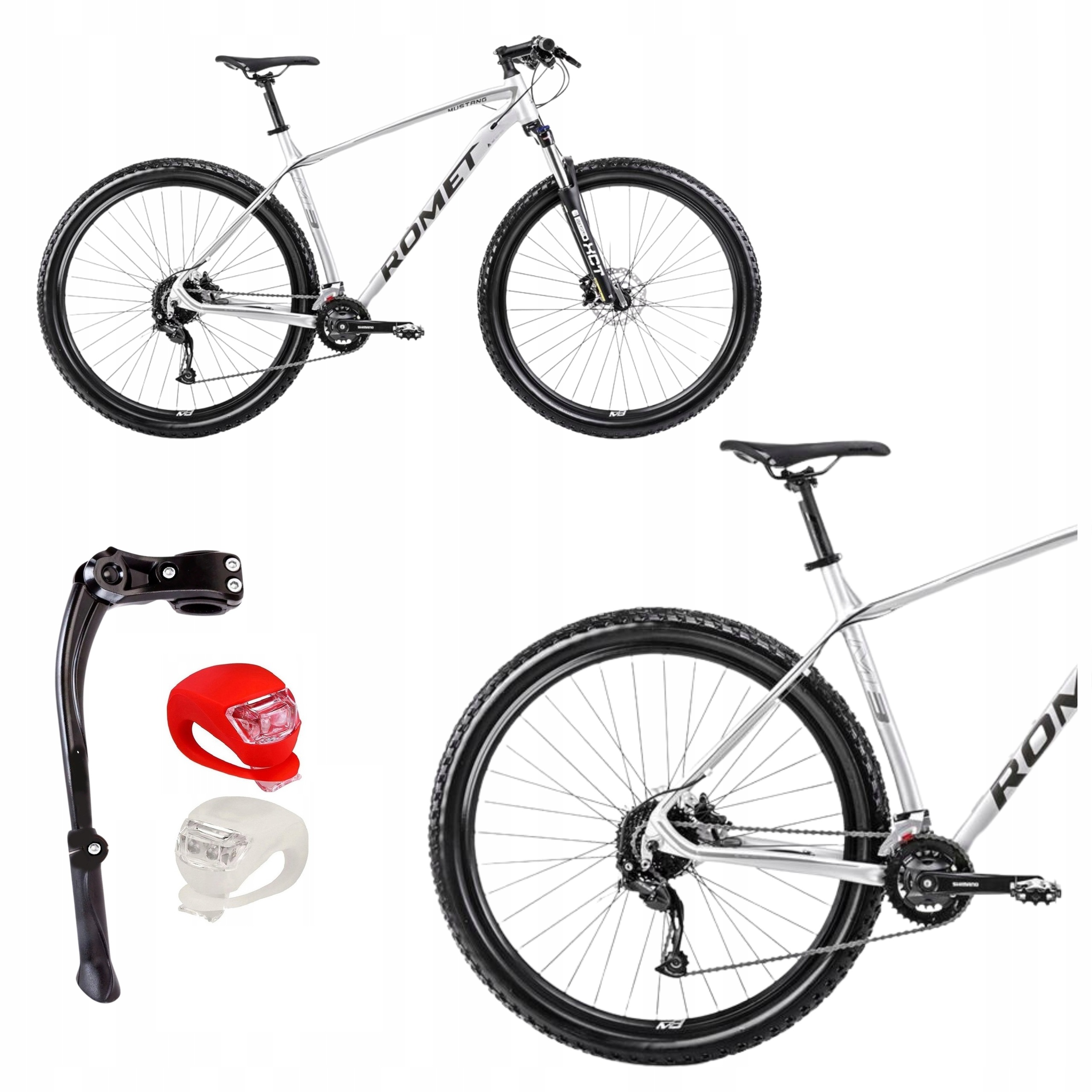 Rower górski Romet Mustang M3 29 XL(21") srebrno-szary • Cena, Opinie ...