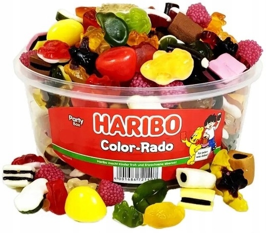 HARIBO Color Rado XXL 750g Box Pudełko z Niemiec (4001686721407) • Cena ...