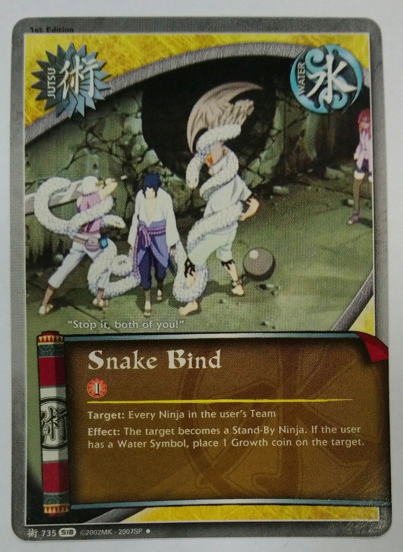 Karta Naruto CCG Jutsu Snake Bind - J-735 • Cena, Opinie - Allegro
