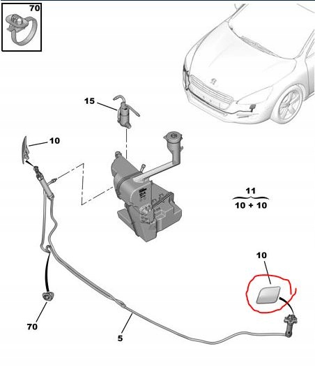 7422Z4 - КРЫШКА ФОРСУНКИ ОМЫВАТЕЛЯ PEUGEOT 508 HB купить на Avtoex из ...