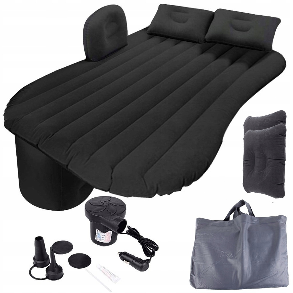 NAFUKOVACÍ MATRAC, SIAMSKÁ POSTEĽ DO AUTA, PUMPIČKA + 2 VANKÚŠE - Allegro