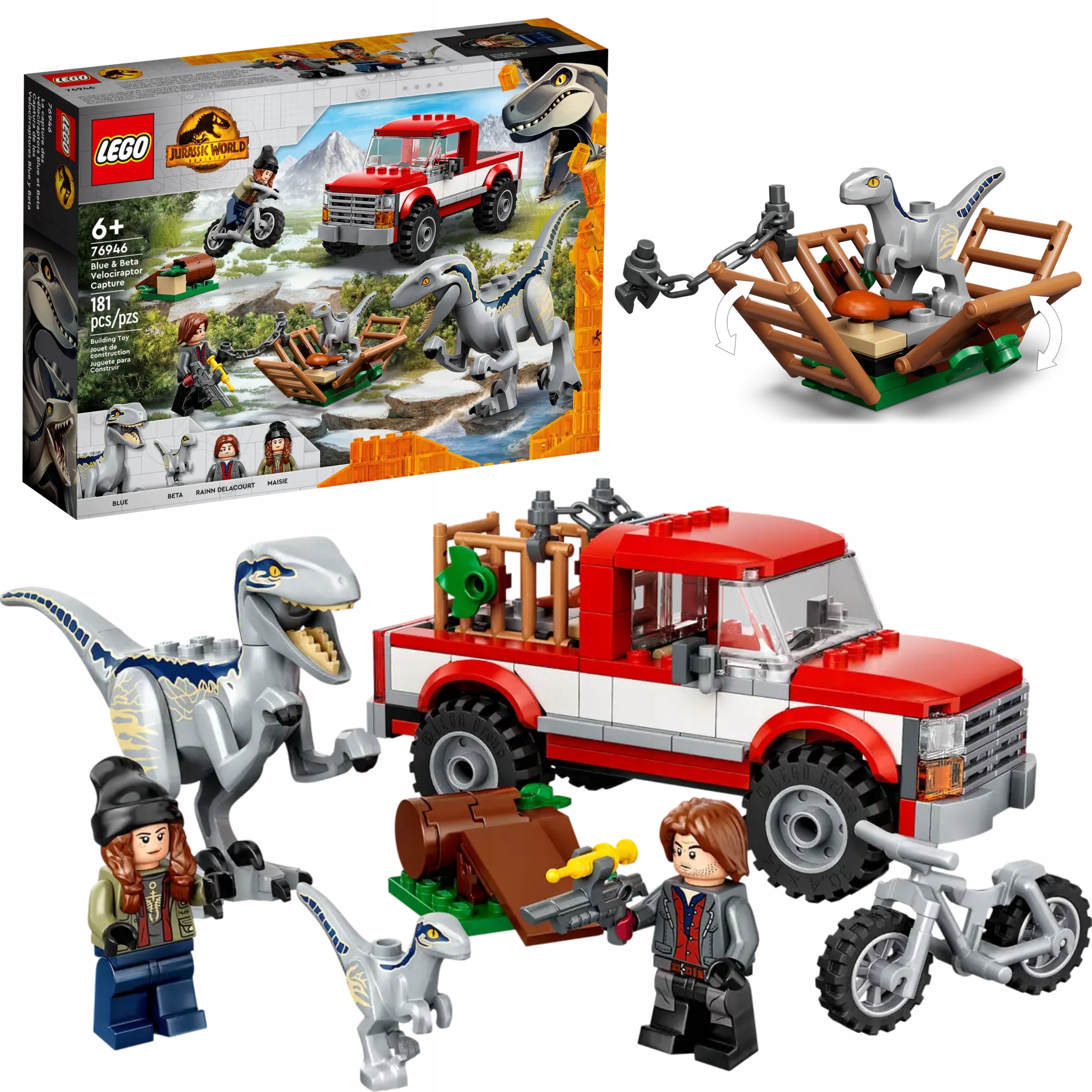 LEGO JURSKÝ SVĚT 76946 ZACHYCENÍ VELOCIRAPTORŮ BLUE A BETY STAVEBNICE ...