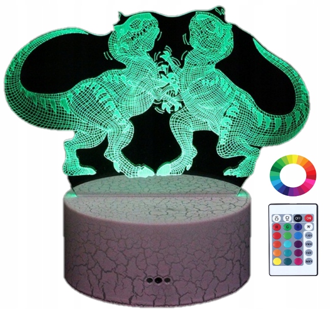 Lampka Nocna Led 3D Dinozaury T-Rex Jurrasic Park - Plexido | Sklep ...