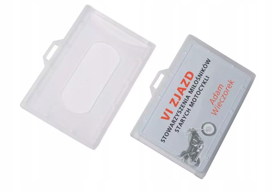 Identyfikator holder na kartę 55x90 mm, Typ K O.Badge Opus 1 szt ...