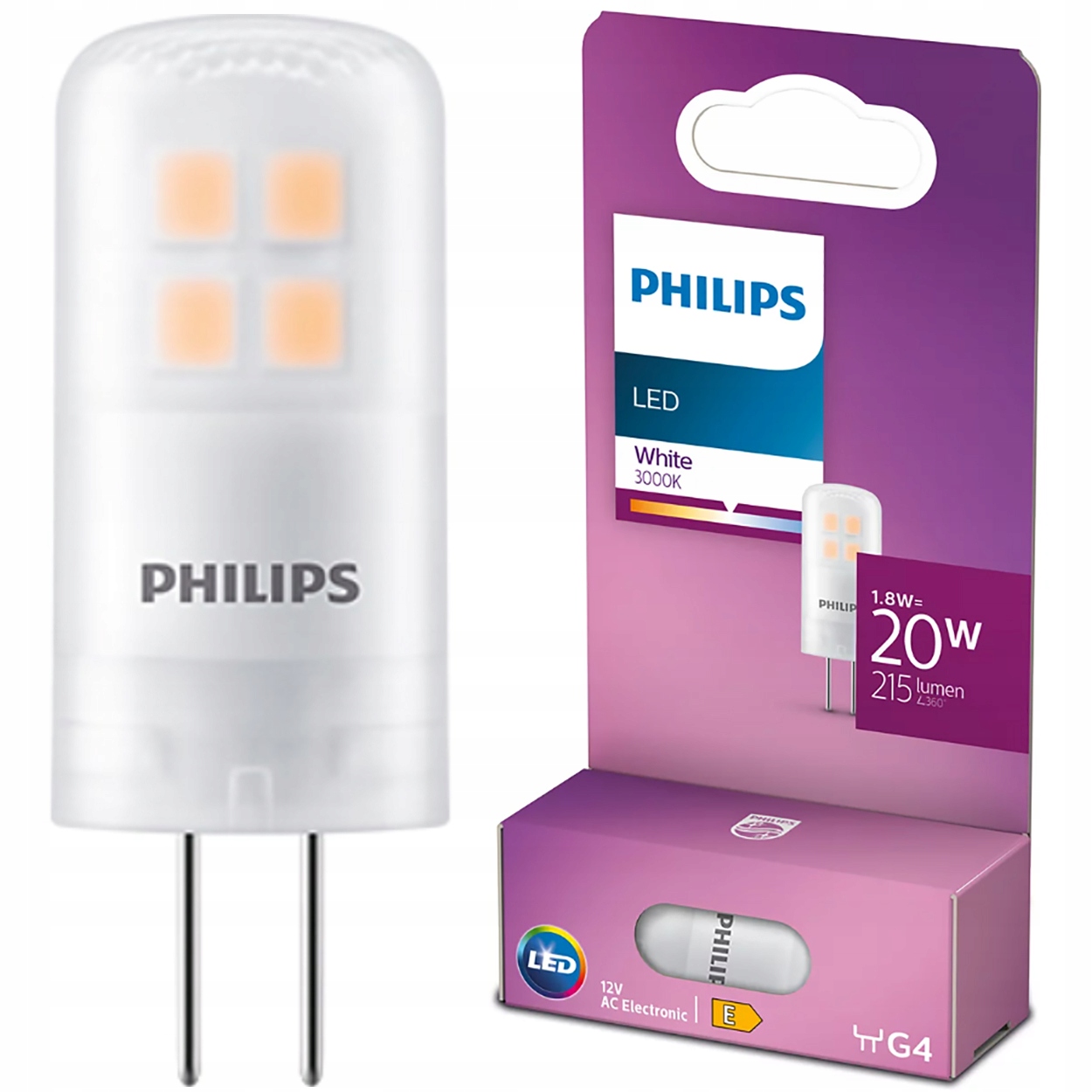 Żarówka LED G4 MINI KAPSUŁKA 1.8W = 20W 215lm 3000K Ciepła Biała ... Żarówka LED G4 MINI KAPSUŁKA 1.8W = 20W 215lm 3000K Ciepła Biała ...
