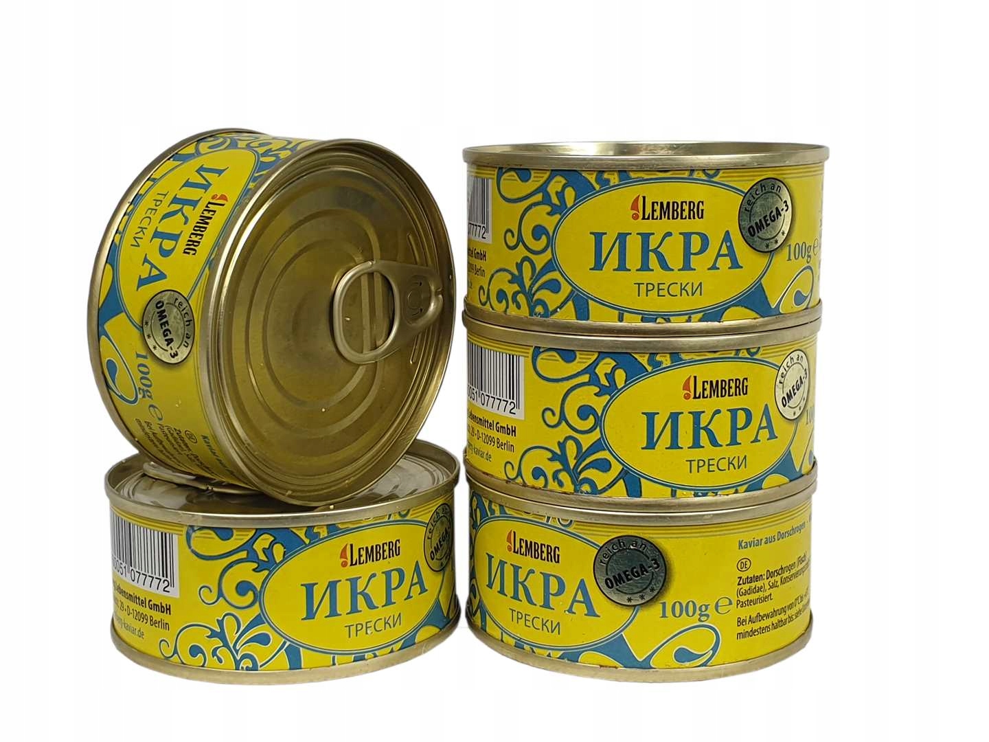 NAJTANIEJ! NATURALNA IKRA Z DORSZA 5szt x100g (4260051077772) • Cena ...