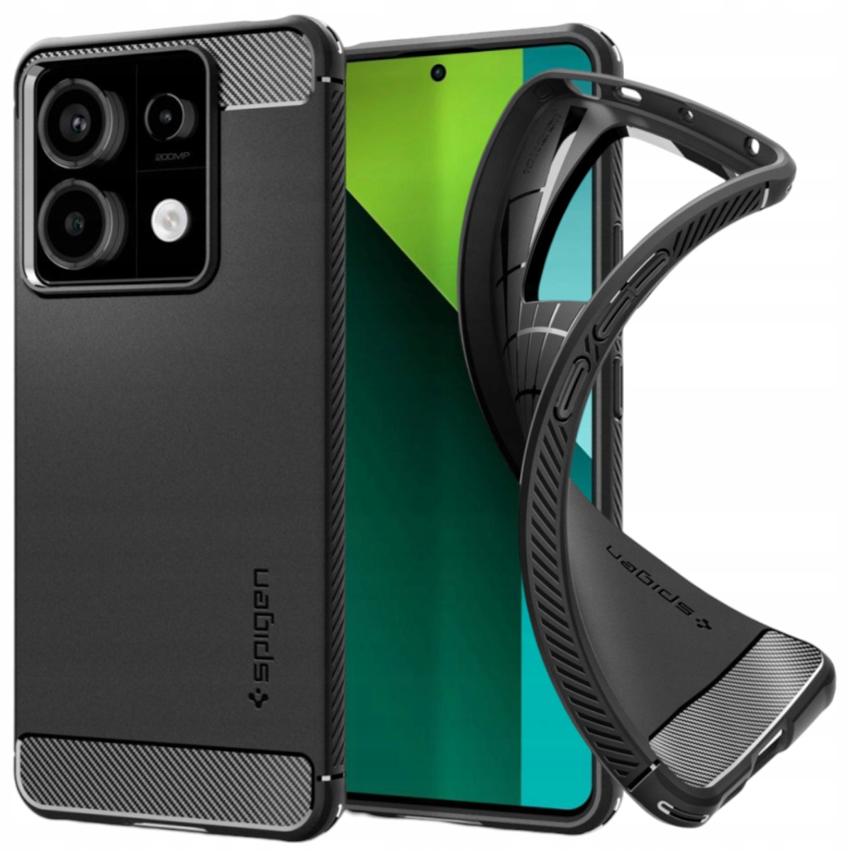 Etui do Xiaomi Redmi Note 13 PRO 5G / POCO X6 5G Spigen Czarne plecki ... Etui do Xiaomi Redmi Note 13 PRO 5G / POCO X6 5G Spigen Czarne plecki ...