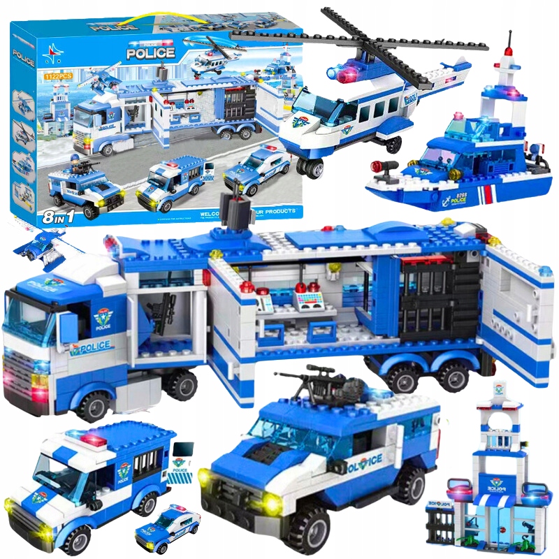 Rendőrségi építőkockák 8 az 1-ben – Nagy Mega Készlet Gyerekeknek 1122 db, (5906549609245) • Ár ...