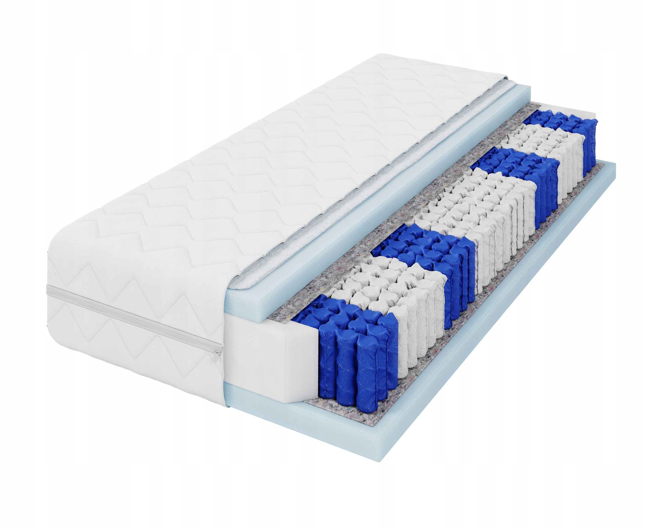 Materac sprężynowy kieszeniowy ŚpijZdrowo 80 x 200 x 21cm H3 ...