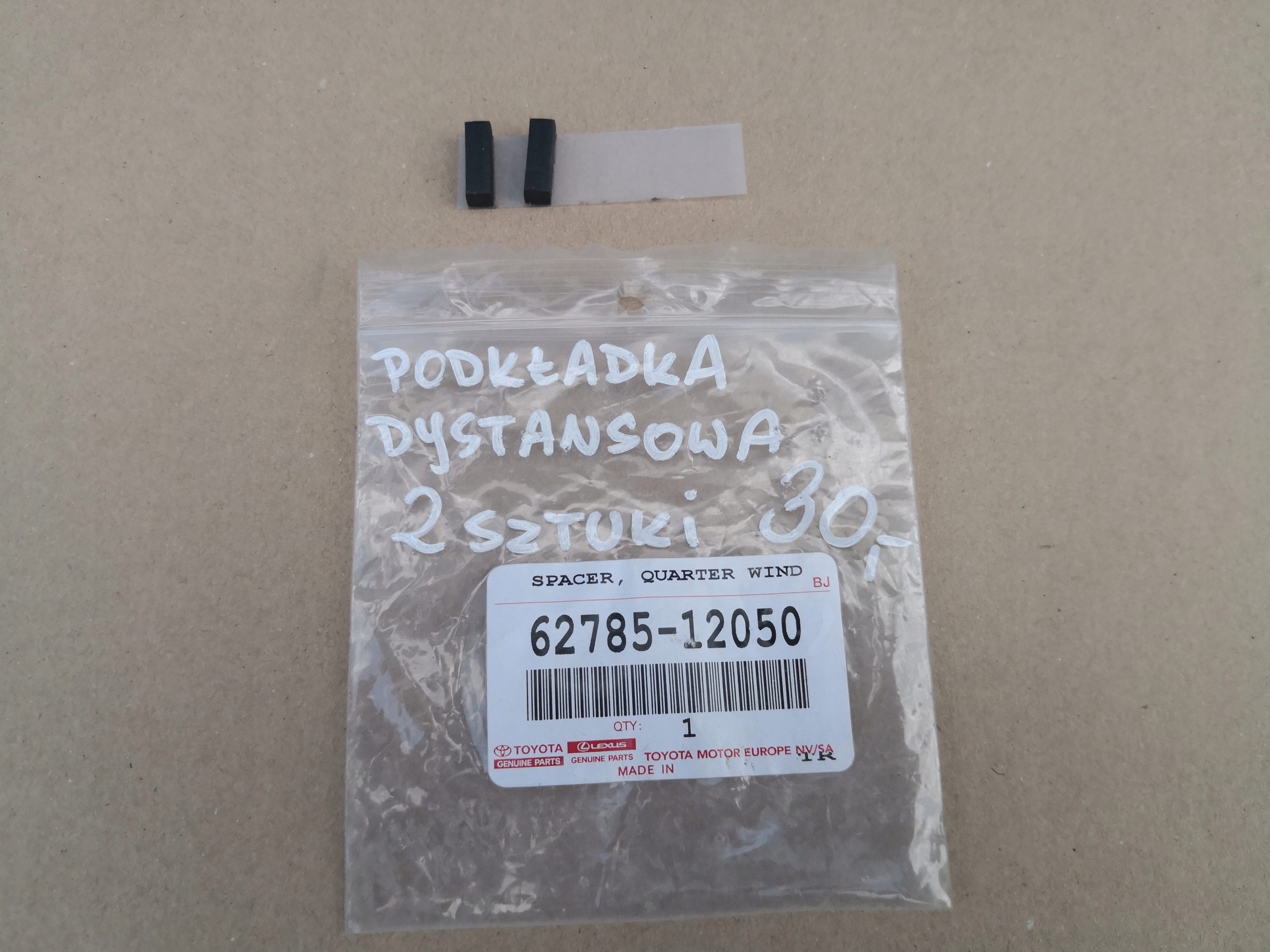 TOYOTA PODKŁADKA DYSTANSOWA 62785-12050 za 30.00PLN z Międzychód ...