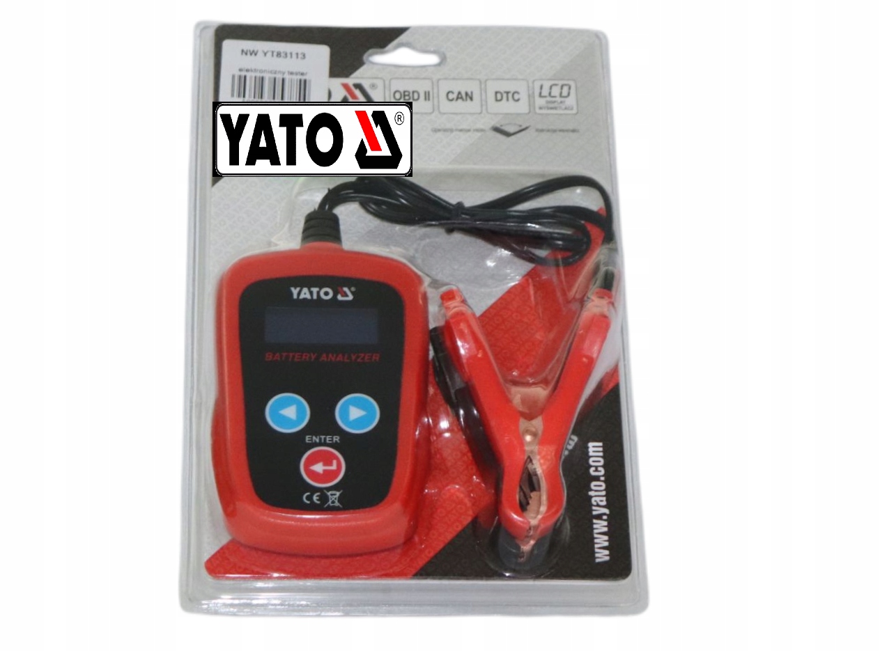 TESTER MIERNIK AKUMULATORÓW ELEKTRONICZNY 12V YATO Yato YT-83113 za 148 ... TESTER MIERNIK AKUMULATORÓW ELEKTRONICZNY 12V YATO Yato YT-83113 za 148 ...