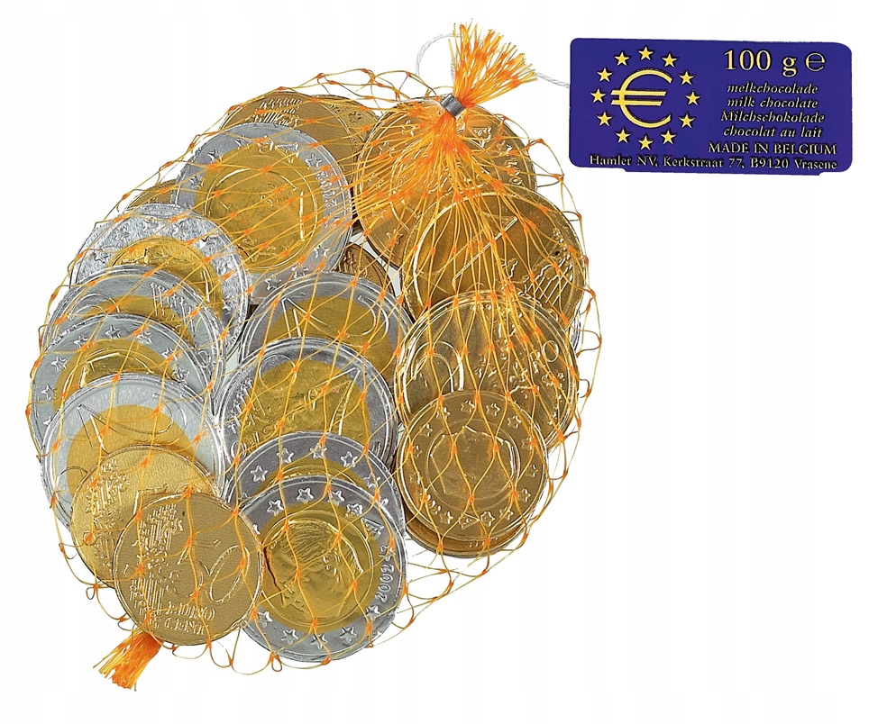 HAMLET Czekoladki MONETY EURO 100 g 13296918468 - Allegro.pl