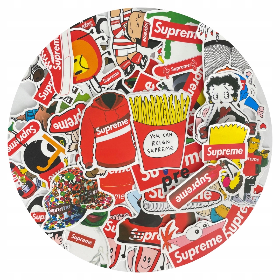 Sada samolepek Sticker Bomb Nálepky Supreme Hranolky 100ks n128 za 171 ...