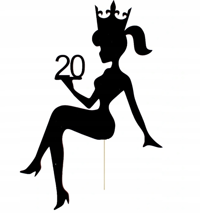 TOPPER KOBIETA na tort 18 40 LAT dowolna cyfra TEK 11999486934 - Allegro.pl