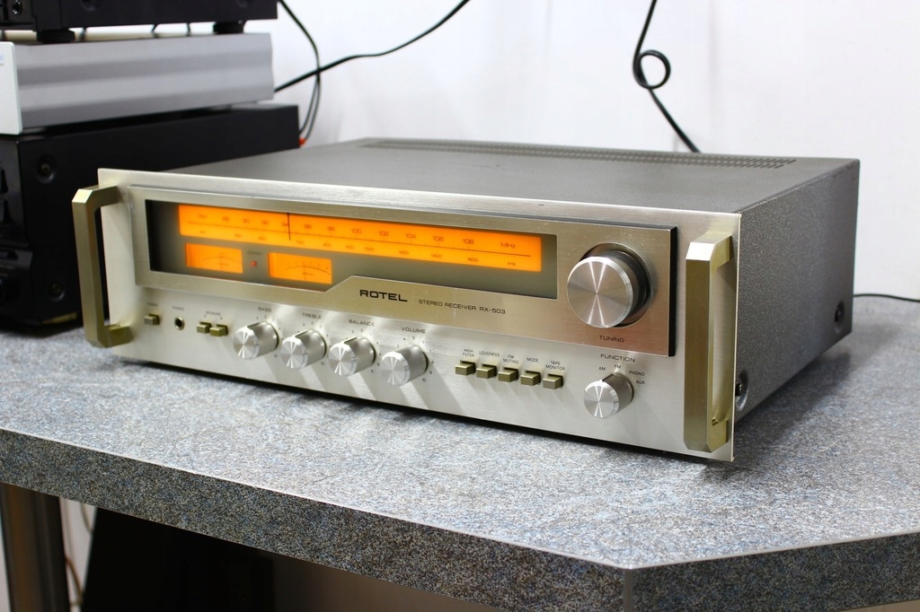 Amplituner Rotel RX-503 2.0 srebrny • Cena, Opinie - Allegro