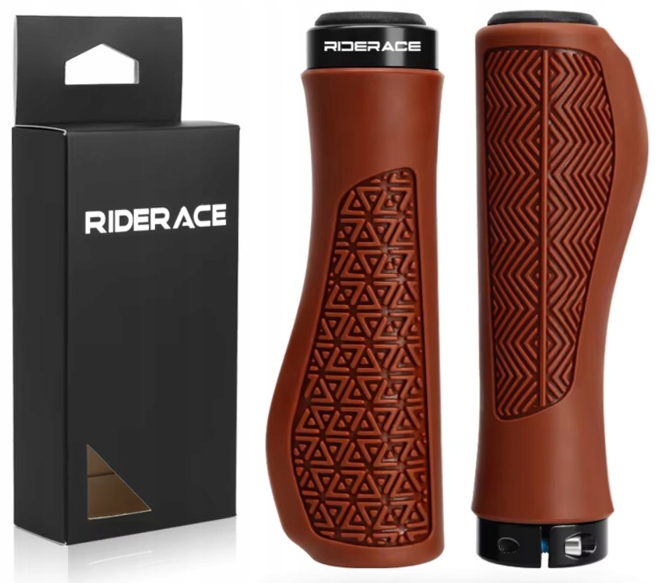 GRIPY CHWYTY ROWEROWE GUMOWE Z PIERŚCIENIEM MOCUJĄCYM PROFILOWANE ...