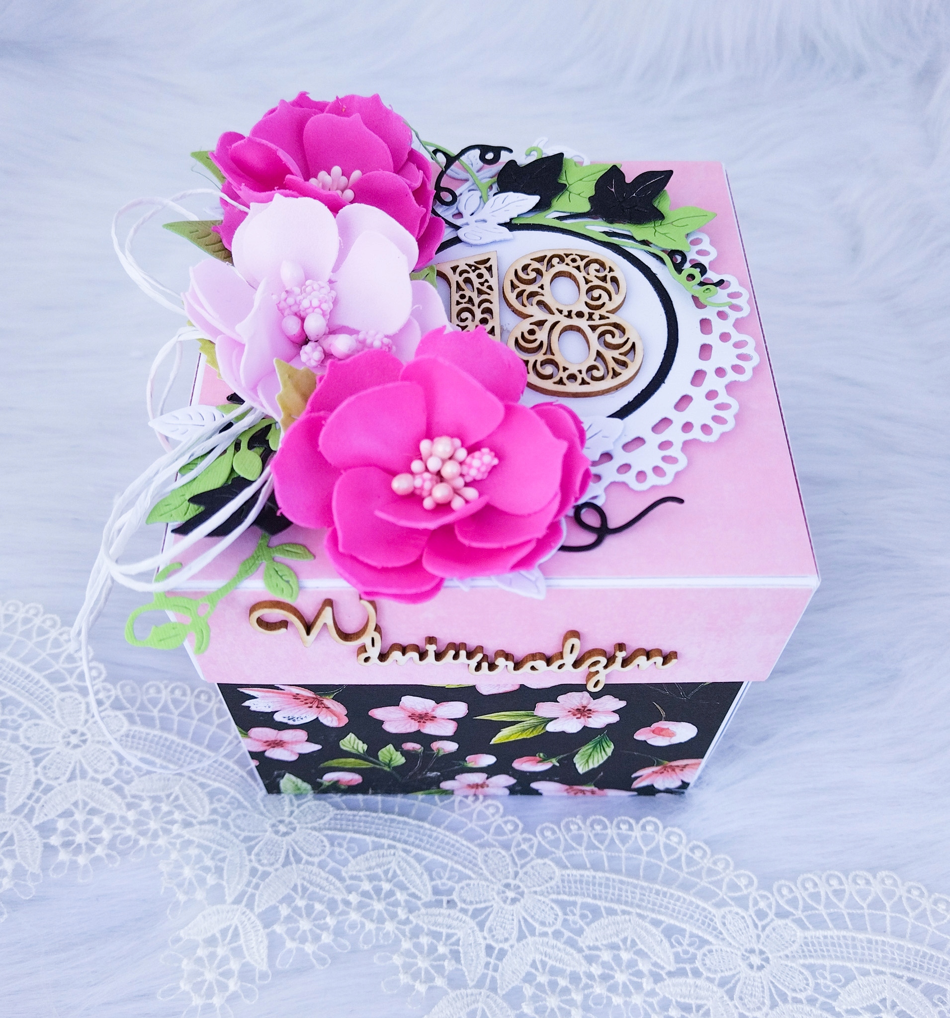 18 urodziny Exploding box 04 3D + Torebka do przenoszenia • Cena ...