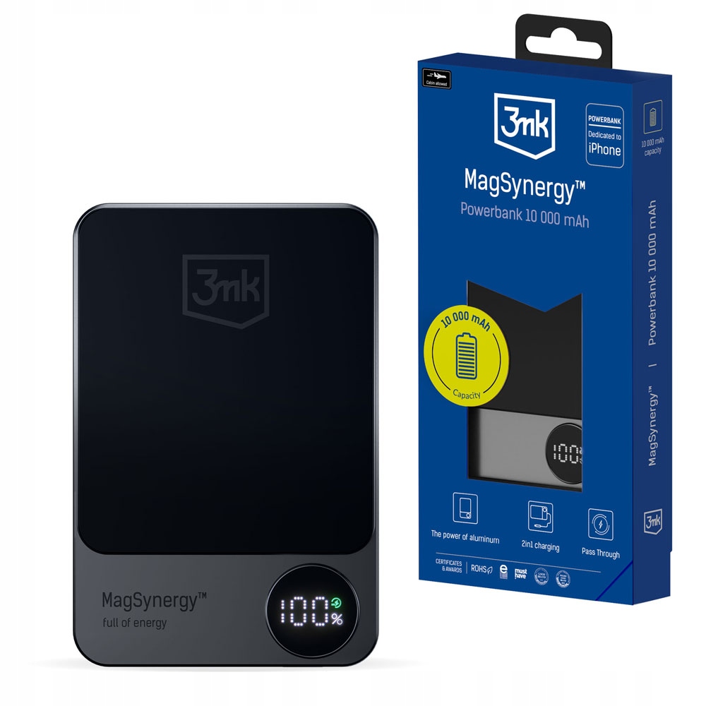 Powerbank 3mk 10000 mAh MagSafe QI USB-C Lightning - Sklep, Opinie, Cena w Allegro
