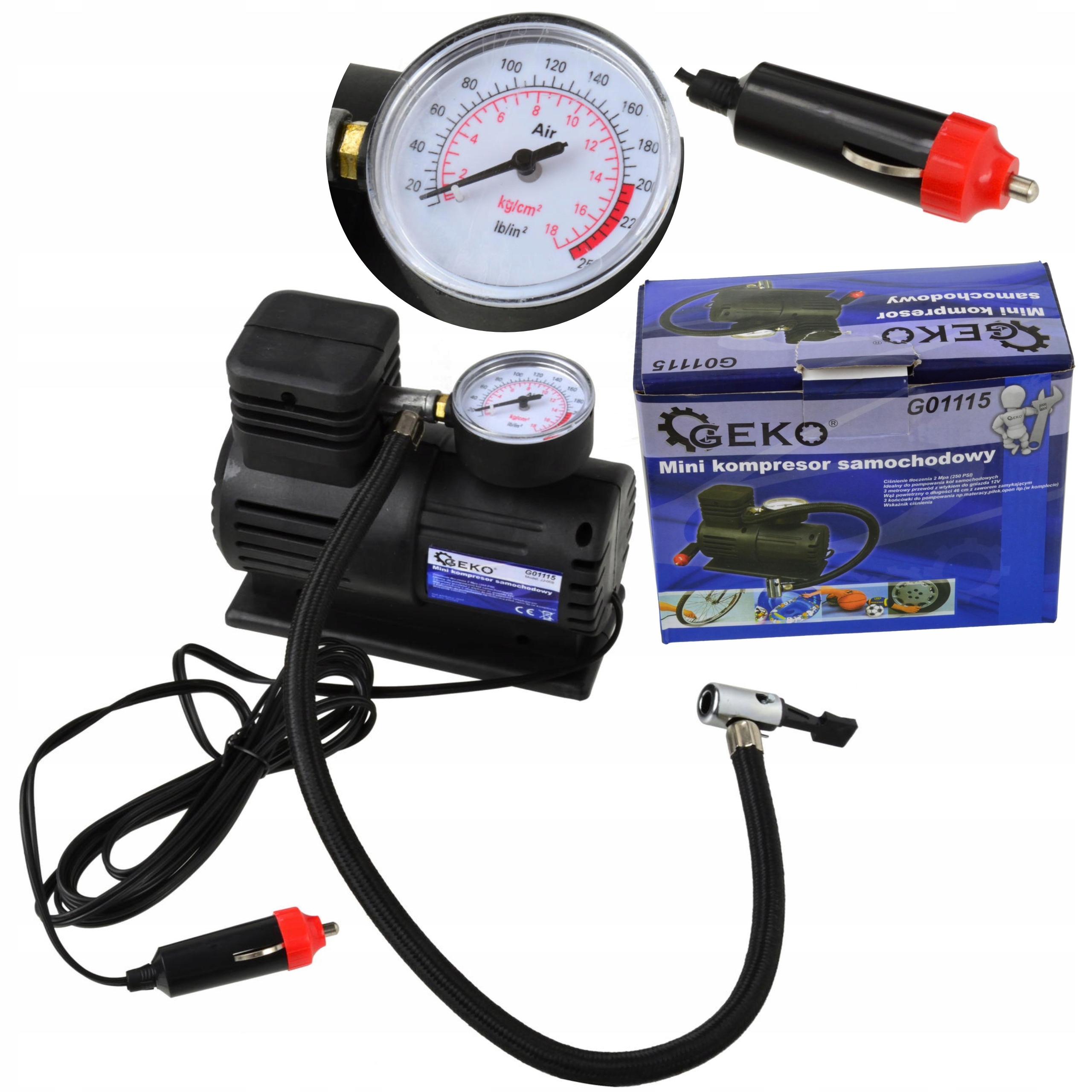 MINI KOMPRESOR DO AUTA KOMPRESOR PUMPA 12V za 277 Kč - Allegro