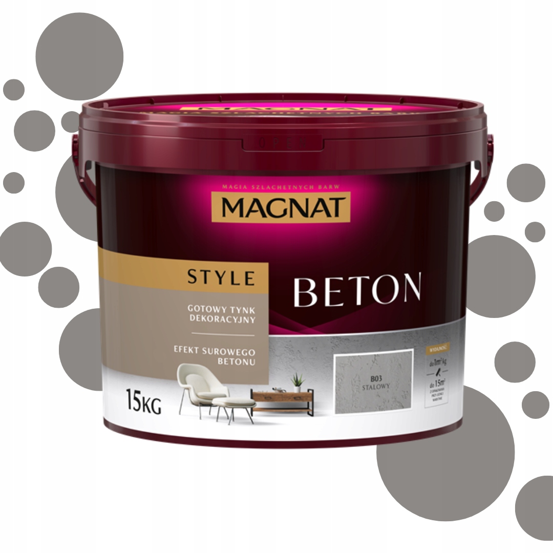 MAGNAT STYLE Beton Architektoniczny B03 Stalowy 15KG • Cena, Opinie ...