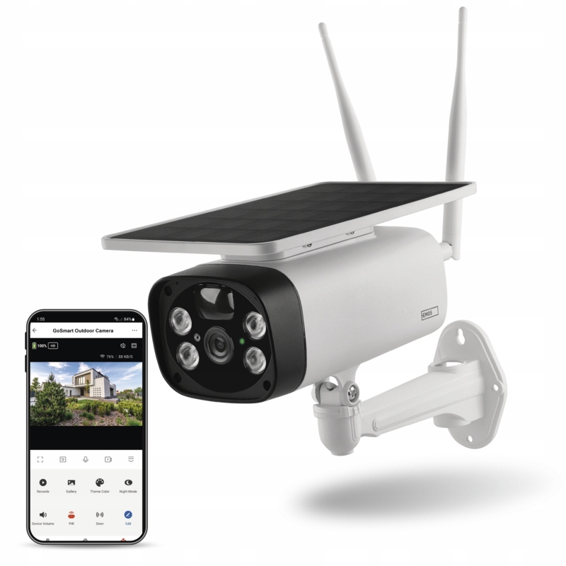 Kamera zewnętrzna EMOS GoSMART IP-600 EYE WiFi, akumulator, panel ...