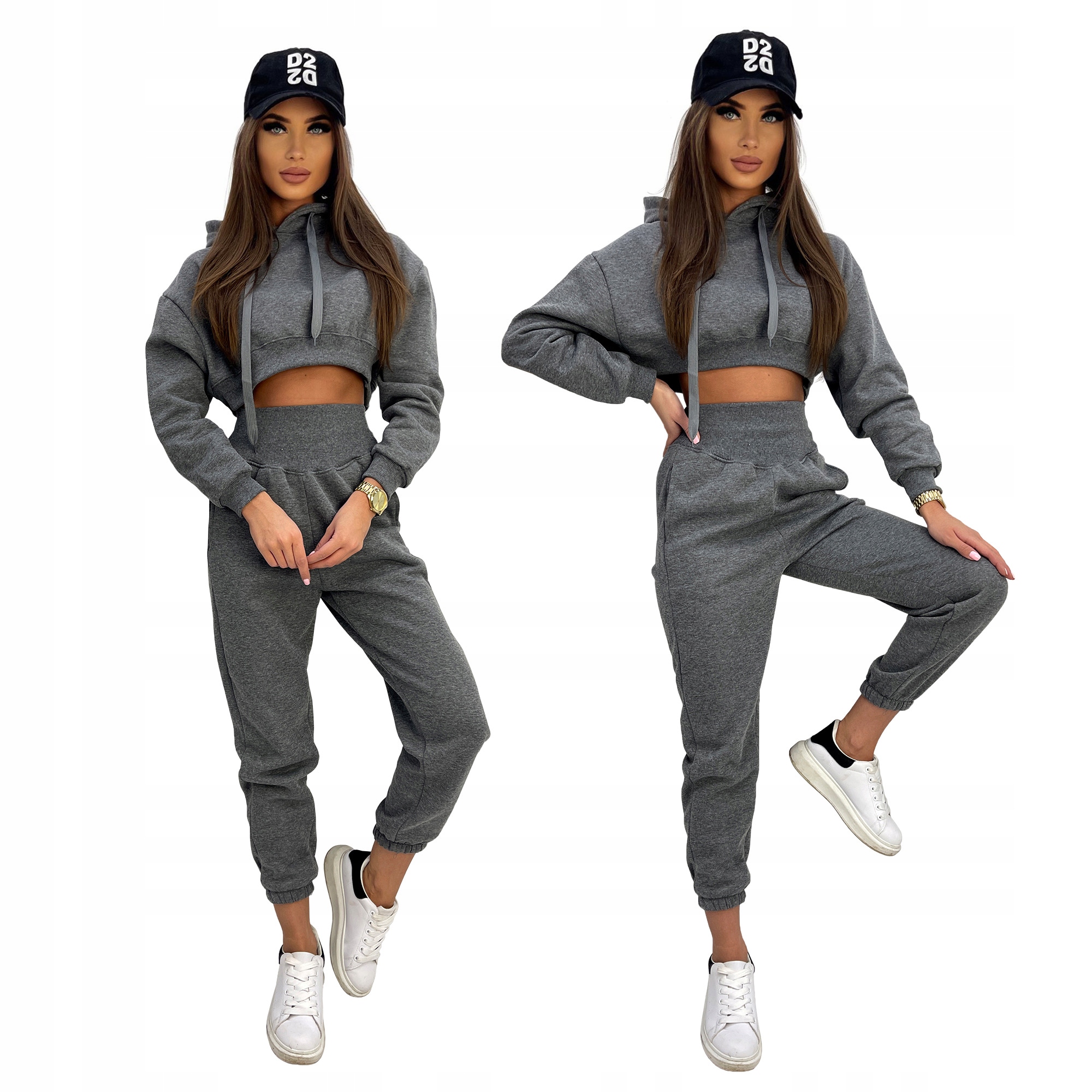 Fk_fashion dresy damskie wkładane przez głowę szary rozmiar S • Cena, Opinie • Dresy kompletne ...