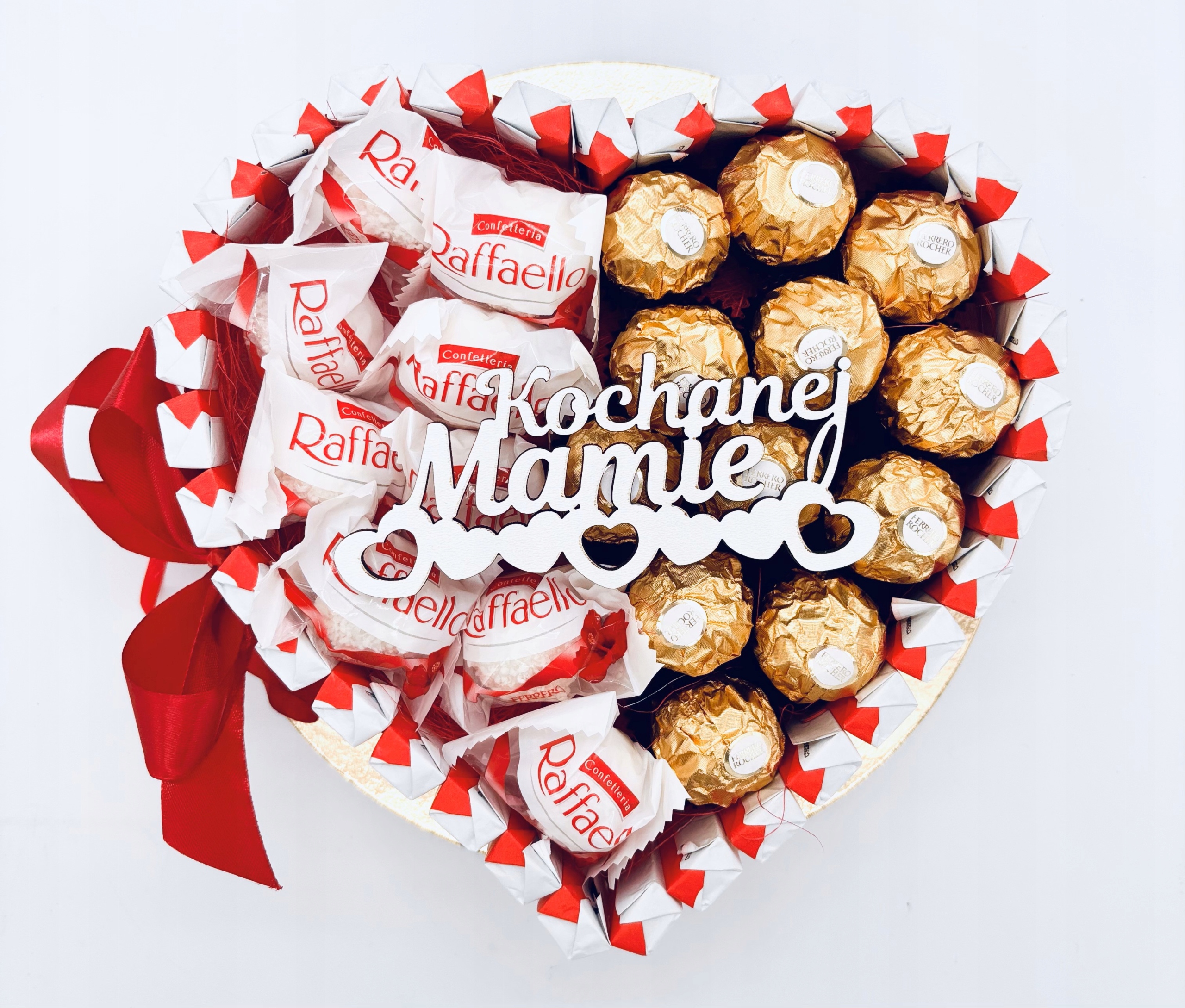 Tort z czekoladek Merci Rafaello Ferrero Prezent na DZIEŃ MAMY MATKI ...