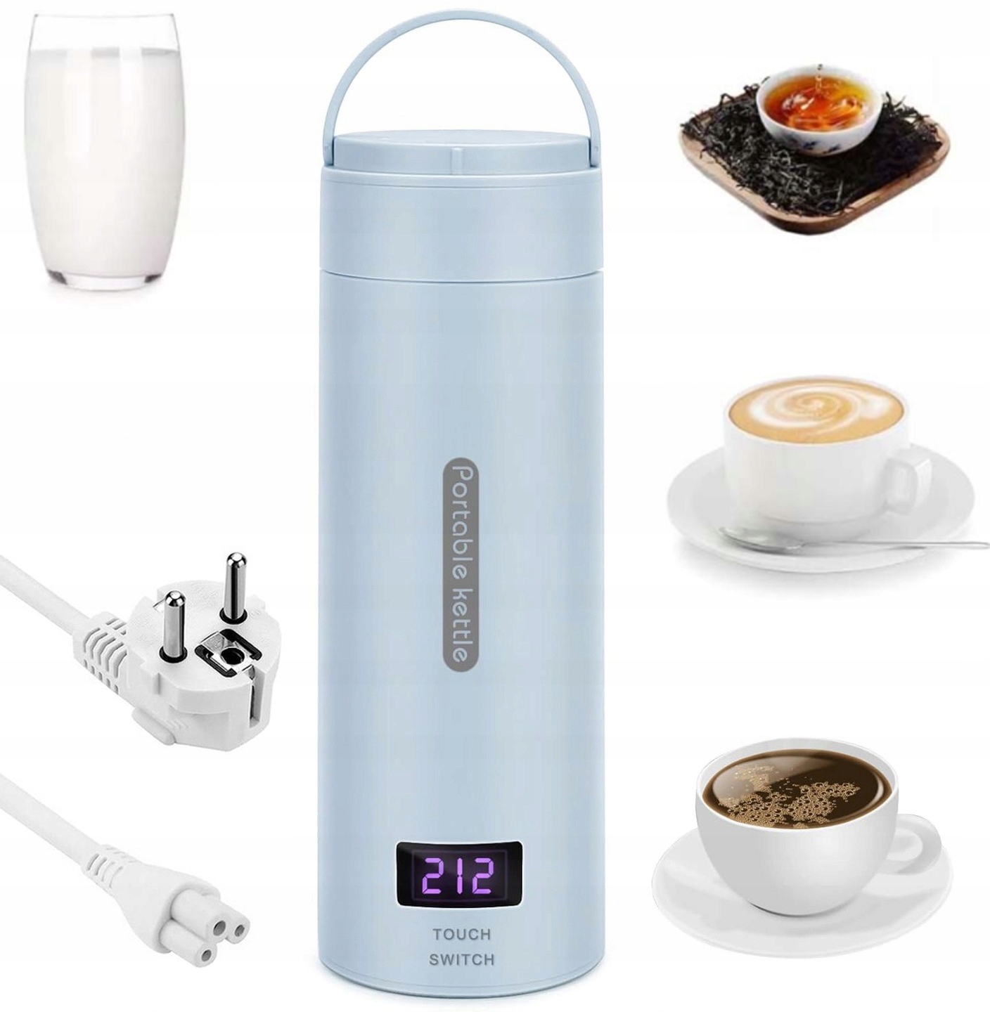 TERMOS ELEKTRYCZNY MINI CZAJNIK KUBEK 300W 380ML-500ML - Sklep, Opinie, Cena w Allegro