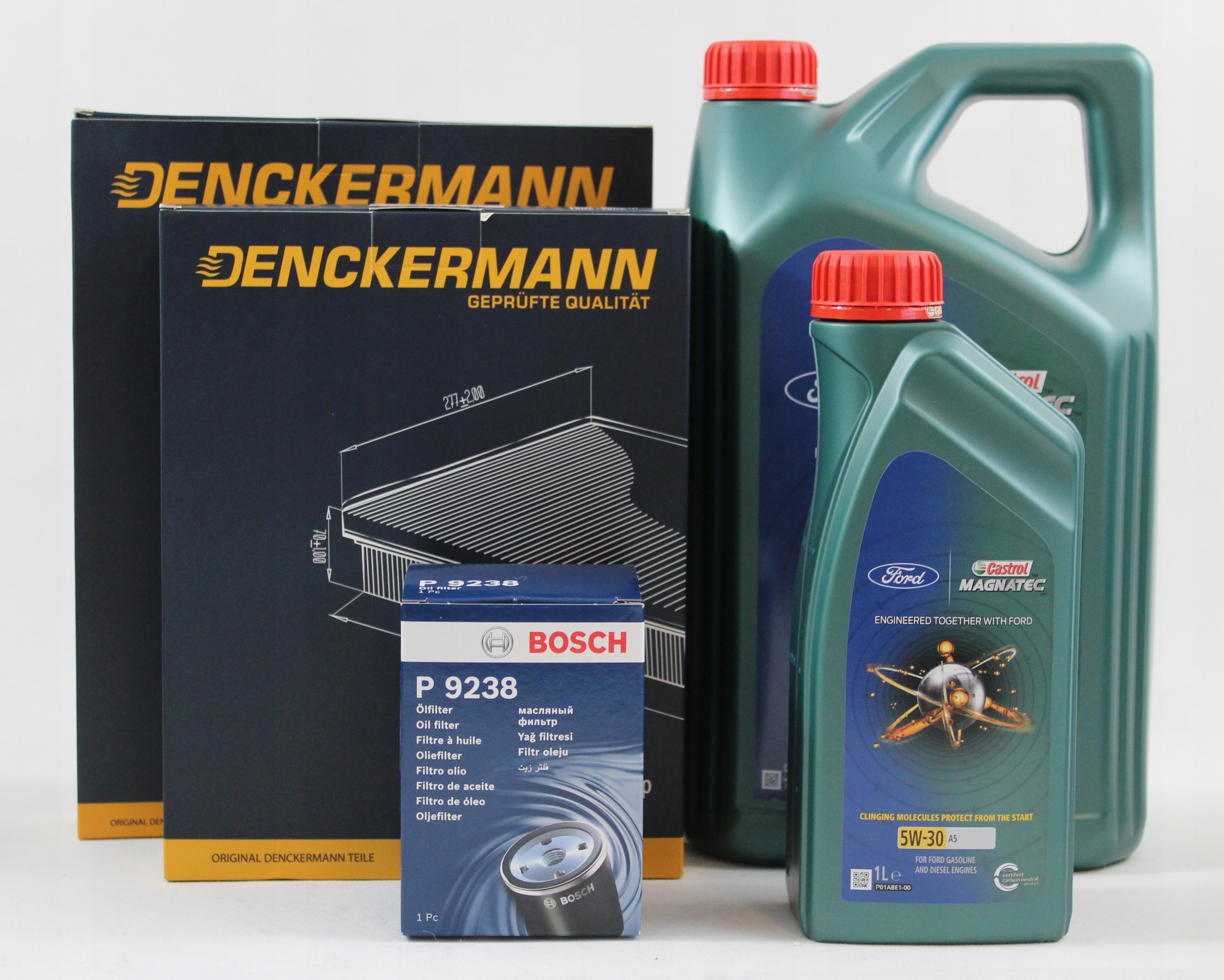 FILTRY + OLEJ 5W30 6L CASTROL FORD TRANSIT CONNECT OD 2018 1.6 TDCi 1 ...