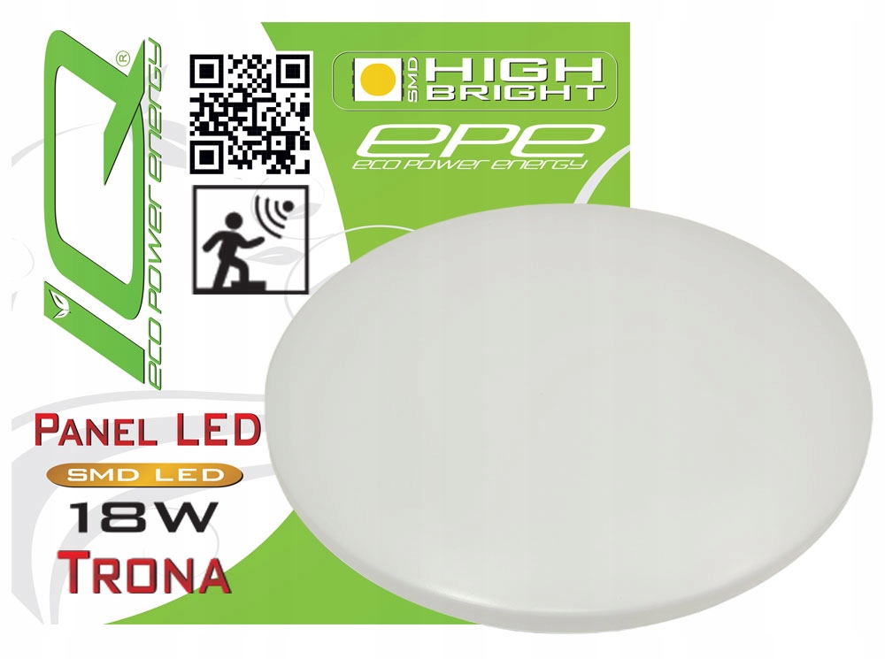 PLAFON LED 18W LAMPA NATYNKOWA PANEL LED Z CZUJNIKIEM RUCHU MIKRO SLIM ...