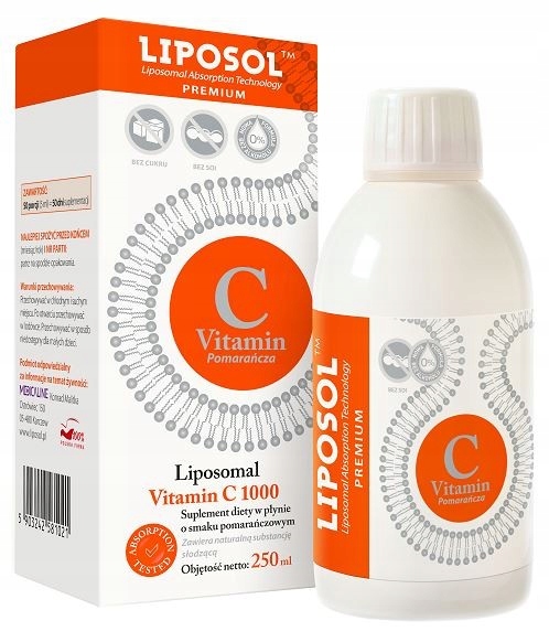 LIPOSOL LIPOSOMALNA WITAMINA C 250ML POMARAŃCZOWY (5903242581021 ...