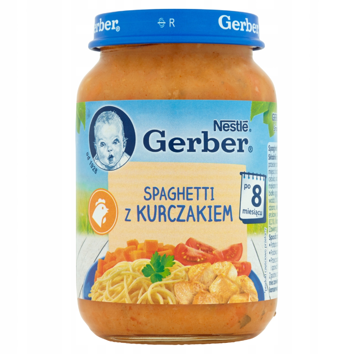 Ebéd Gerber Spagetti csirkehússal csecsemőknek 8 hónapos kortól 190 g, (5900452071717) • Ár ...