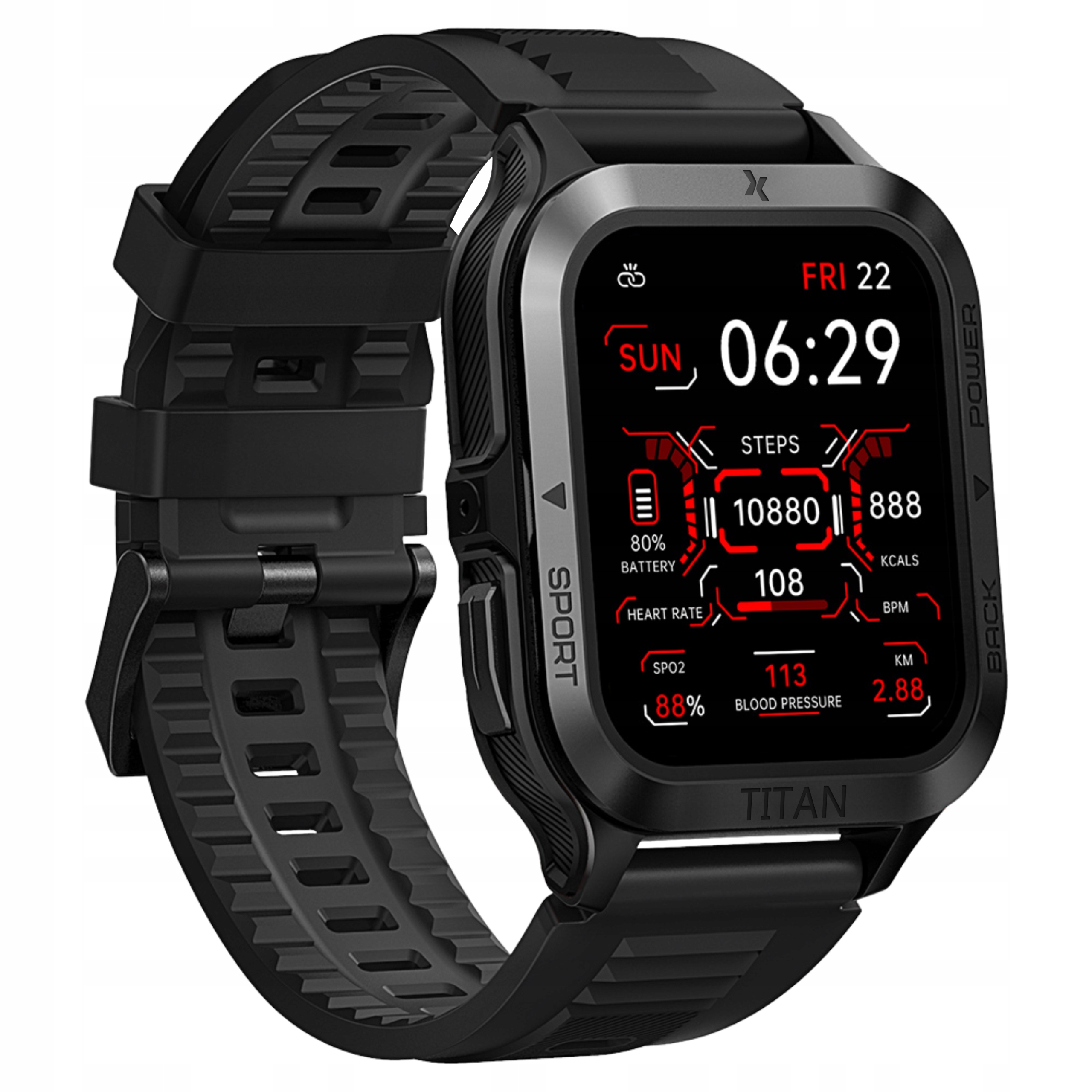 Wzmocniony Smartwatch Maxcom FW67 TITAN PRO IP69 Połączenia Gorilla ...