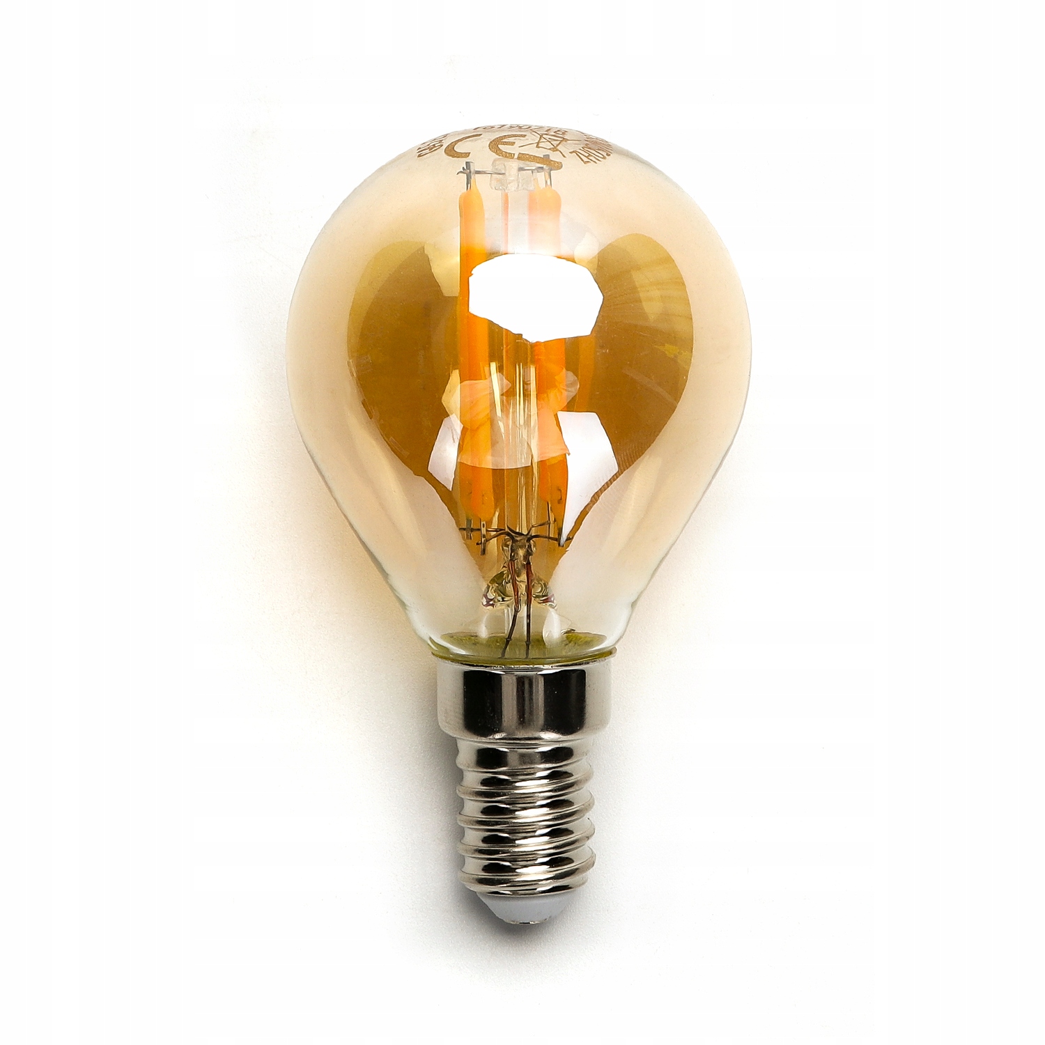 Żarówka E14 LED filament kulka mała 4W 2200K amber (8433325196295 ... Żarówka E14 LED filament kulka mała 4W 2200K amber (8433325196295 ...