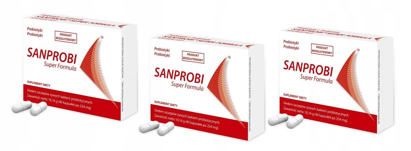 SANPROBI Super Formula (Probiotyk, Prebiotyk) 3 x 40 kapsułek ...