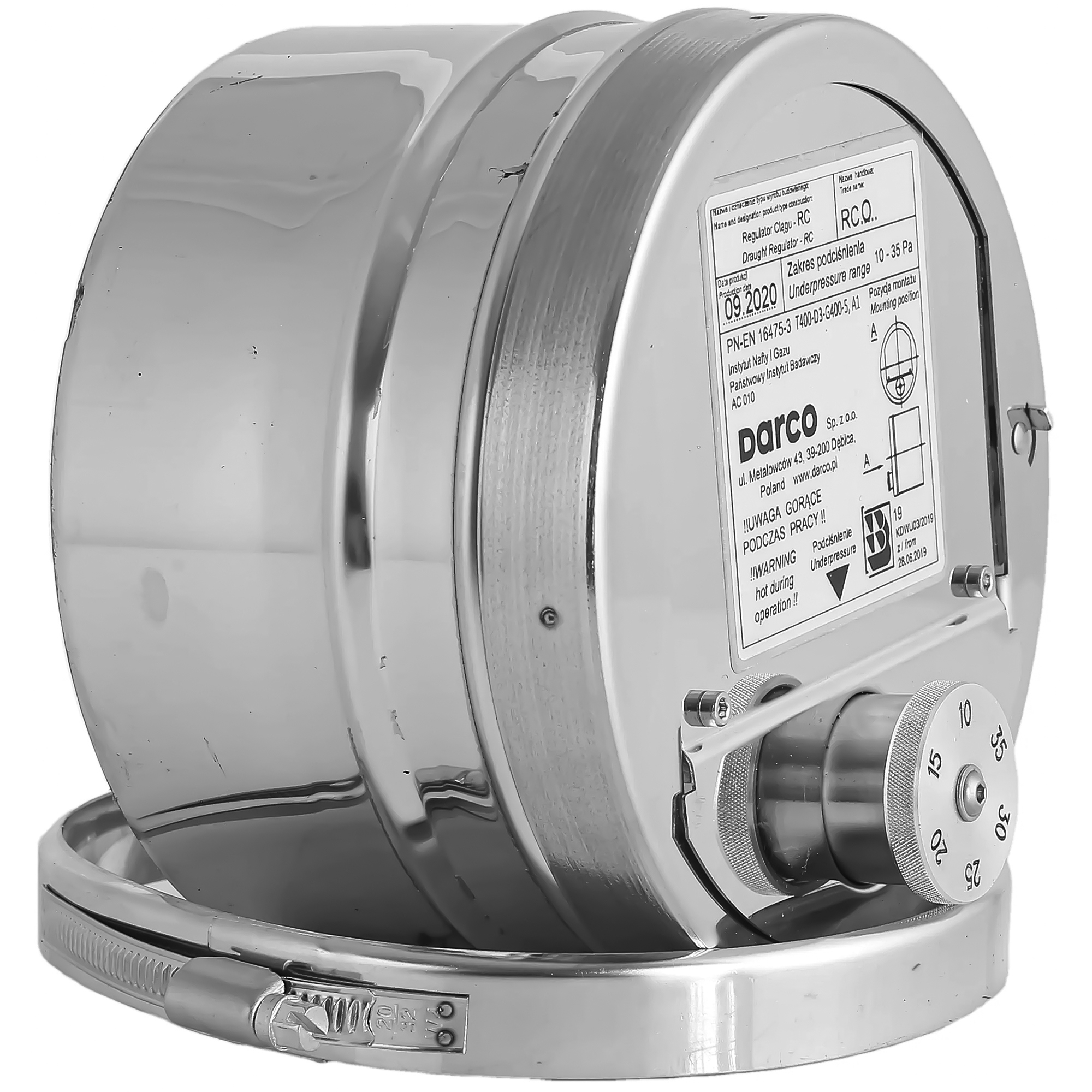 Regulator ciągu kominowego Darco WS-RCO-CH 150 mm - porównaj ceny - Allegro.pl