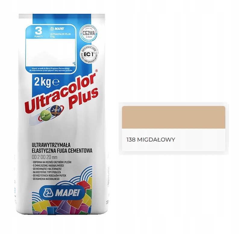 Fuga elastyczna Mapei beżowy 138 migdałowy 2 kg (8022452241673) • Cena ...