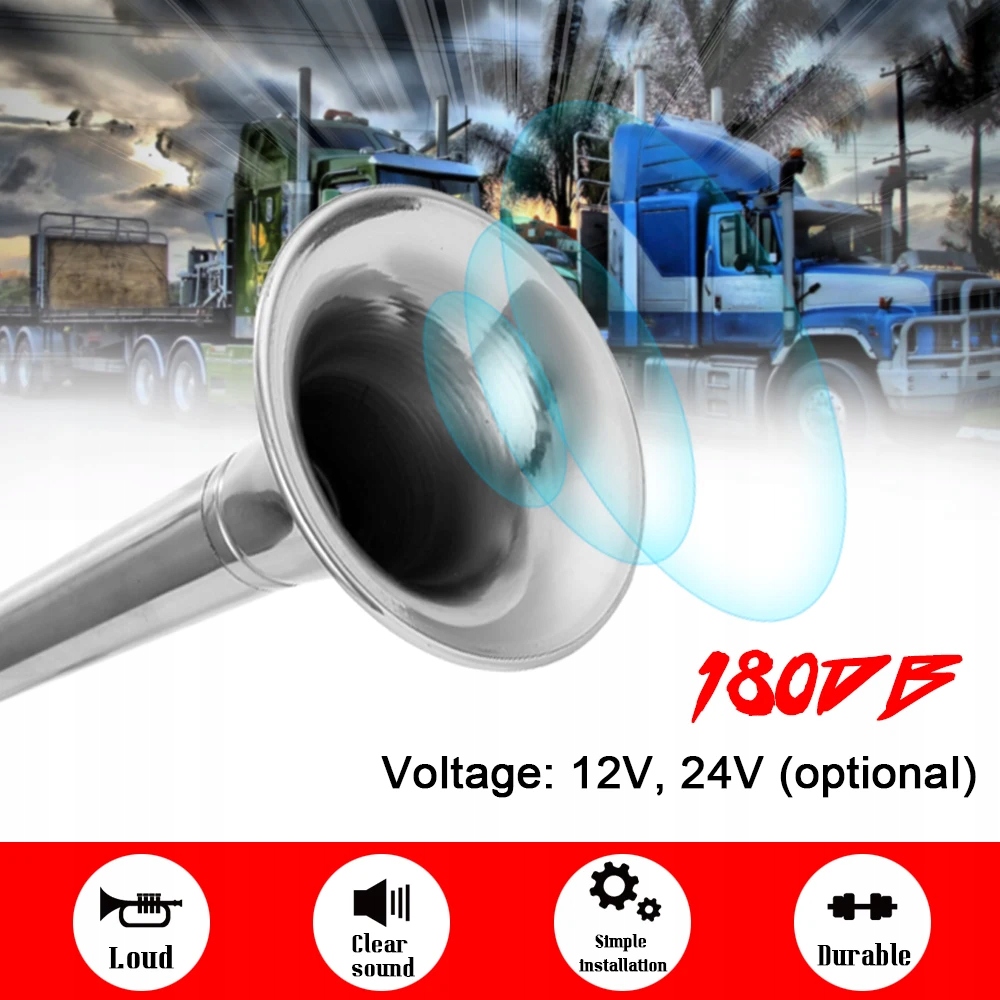 180dB łódź trąbka 12V/24V elektryczny pojedynczy trąbka pneumatyczna ...