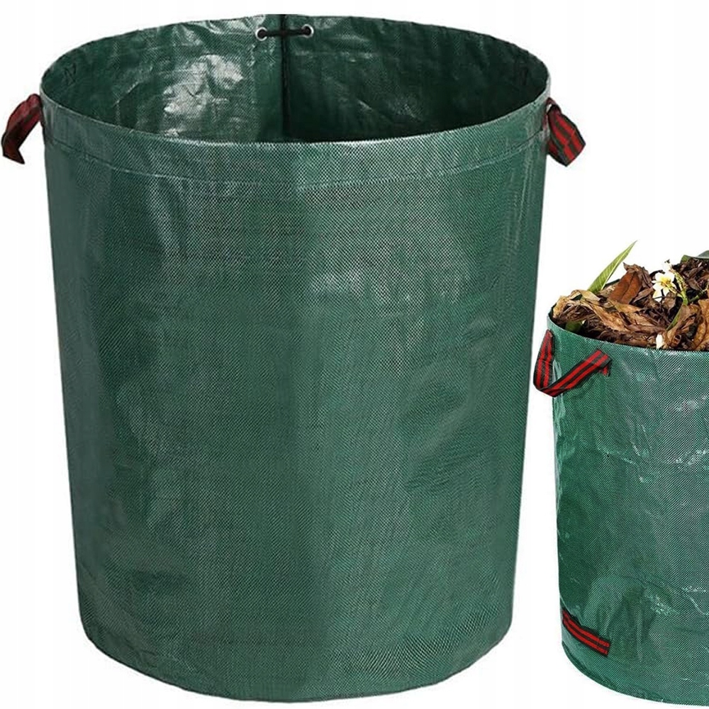 PYTEL ZAHRADNÍ TAŠKA NÁDOBA KOŠ NA LISTÍ TRÁVA 120L SILNÝ VELKÝ - Allegro