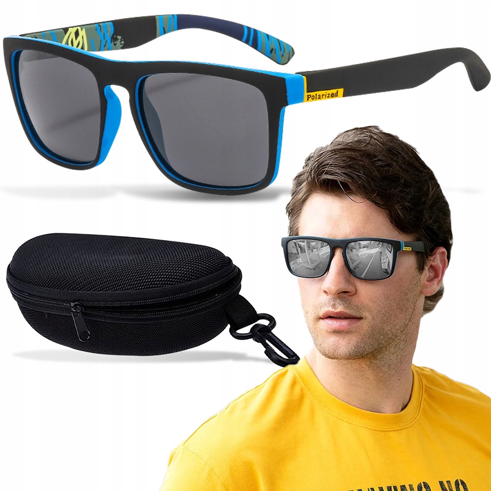 OKULARY PRZECIWSŁONECZNE Z POLARYZACJĄ FILTR UV 400 PRZYCIEMNIANE + ETUI (5903933546674) • Cena ...