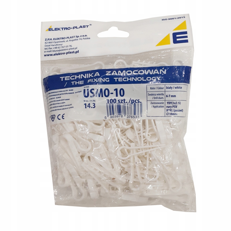 Uchwyt do montażu przewodów USMO-10 100szt 14.3 (14.3) • Cena, Opinie ...
