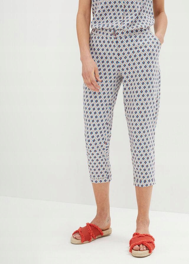 BONPRIX WW 7WA LNIANE SPODNIE 3/4 WE WZÓR _/ 56 • Cena, Opinie • Casual ...